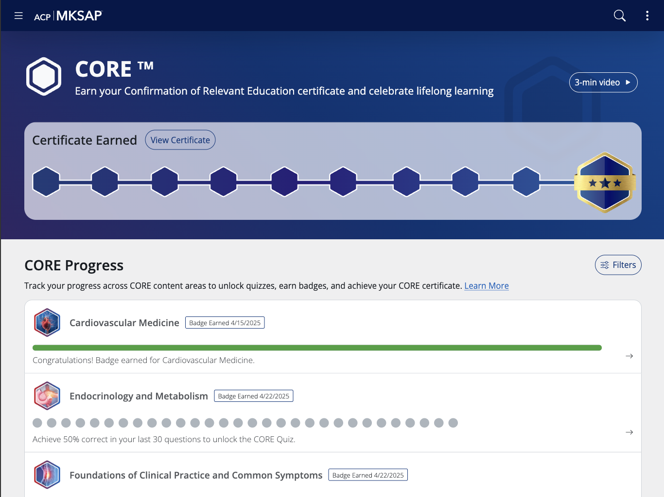 ACP MKSAP - Login Page